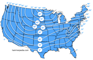 Frost Line Penetration Map In The U.S. - Hammerpedia